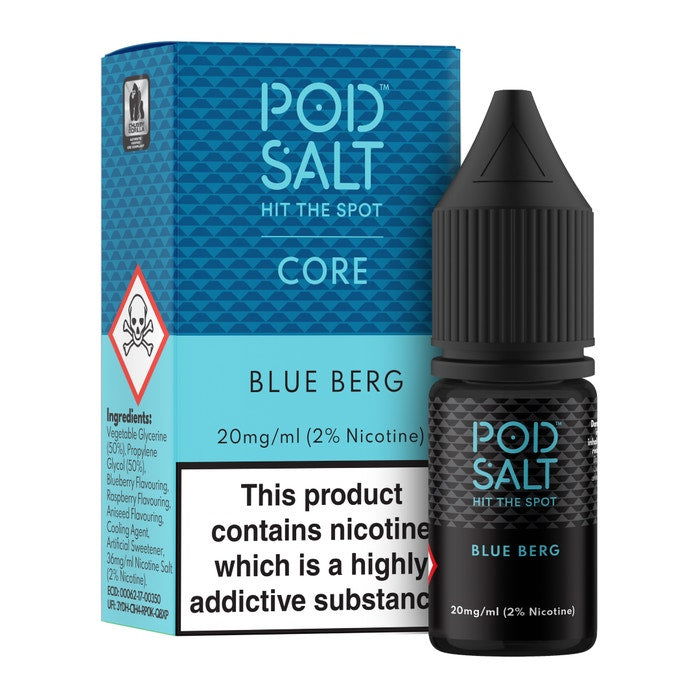 Blue Berg Nic Salt E-Liquid by Pod Salt Core - 5 for £10