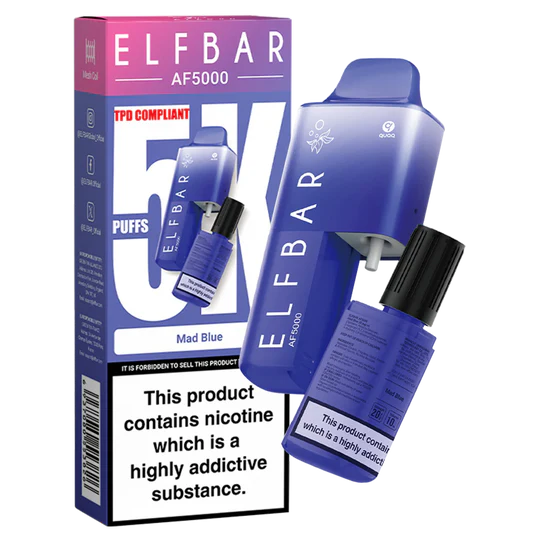 Mad Blue Elf Bar AF5000 Disposable Vape - 3 for £25 – Shop Vapour